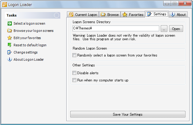 Logon Loader スクリーンショット - k本的に無料ソフト・フリーソフト
